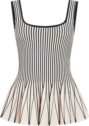 Elisabetta Franchi Femme, Tops, Multicolore, Taille: 42 FR Top ray&eacute; sans manches