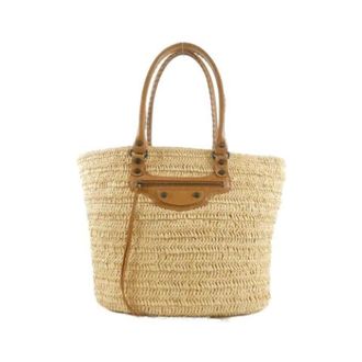 Balenciaga Pre-owned Le City Basket Medium Raffia Lamb Bag - Femme - Pre-owned - Beige - Taille: ONE Size
