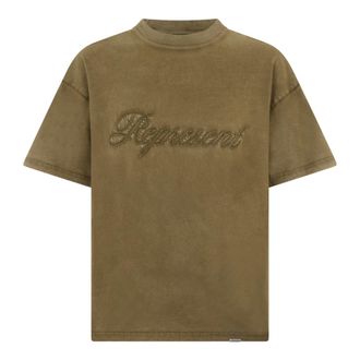 Represent T-Shirt mit gesticktem Logo - - Tops - Herren - Gr&uuml;n - 2XS