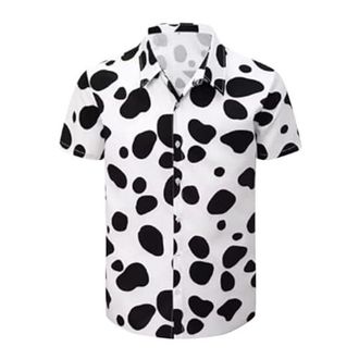 Generic Chemise hawa&iuml;enne d&eacute;contract&eacute;e &agrave; manches courtes pour homme - Imprim&eacute; animal - Col rabattu - Manches courtes - Pour les loisirs - Pour l&eacute;t&eacute; et la plag