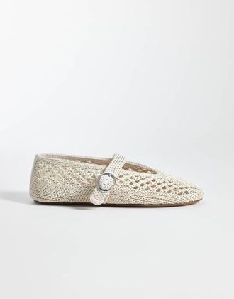 Steve Madden Alara - Gewebte Ballerinas in Sandperle-Neutral