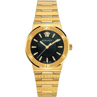 Versace Femme, Accessoires, Jaune, Taille: ONE Size Greca Logo Watch
