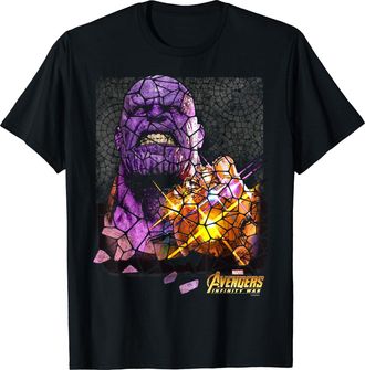 MARVEL Infinity War Thanos Stained Glass Graphic T-Shirt T-Shirt