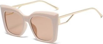Generic Lunettes De Soleil Tendance &Agrave; Monture M&eacute;tallique D&eacute;corative Et Large For Hommes Et Femmes, Id&eacute;ales For Les F&ecirc;tes, Les Vacances Et Les S&eacute;ances Photo En