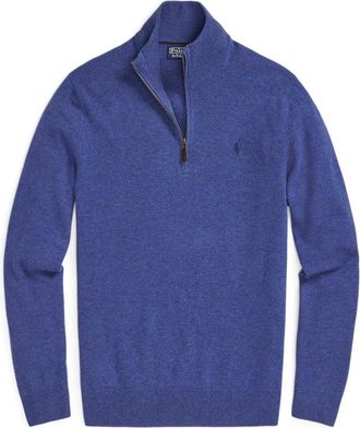Ralph Lauren Zopf Pullover mit Kaschmiranteil und Poloreiter-Stickerei in