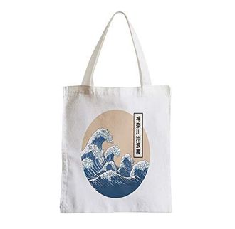Fabulous Grand Sac Shopping Plage Etudiant Hokusai Grandes Vagues Japon Asie Culture Mer