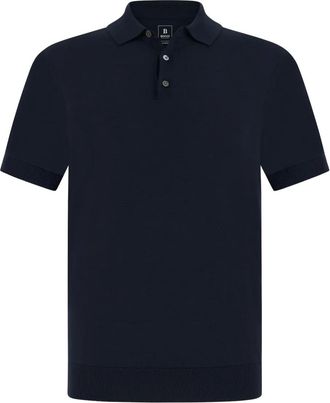 Boggi Milano knitted mother-of-pearl polo jumper - Blau