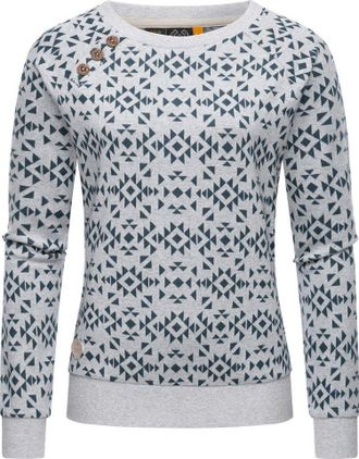 Ragwear Rundhalspullover Darria Aztec Leichter Damen Pullover mit coolem Print-Muster