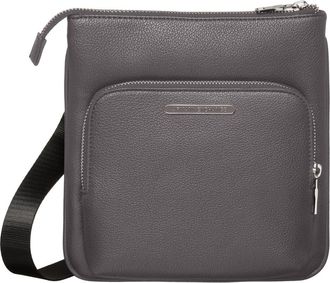 A|X Armani Exchange Mens Okinawa, logo plate, zipped pocket Cross body Grey One size