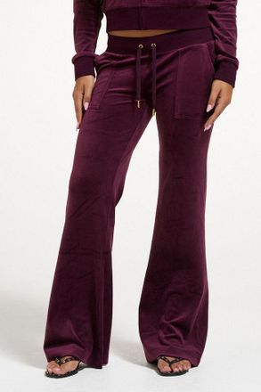 Juicy Couture Sweathose LAYLA LOW RISE POCKET GOLD HARDWARE Damen Trainingshose Damen, Sweathose, Velour, Jogginghose mit Glitzer, Sale