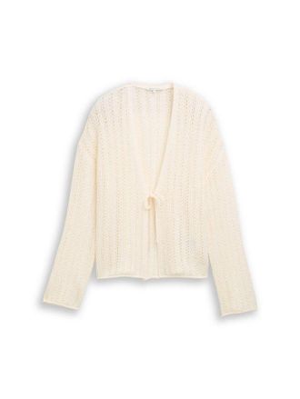 Tom Tailor Cardigan Pullover & Strickjacken Relaxed Fit Cardigan mit Lochmuster