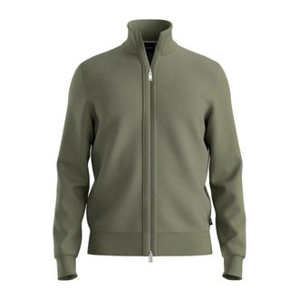HUGO BOSS Illarione Rei&szlig;verschluss-Strickjacke aus Wolle - - Knitwear - Herren - Gr&uuml;n - L