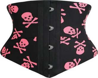 Generic Shapewear Corset gothique &agrave; lacets pour femme Rouge, rose, XXL