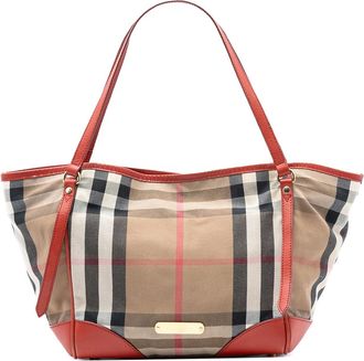 Burberry Shopper - Small House Check Canvas Canterbury Tote - Gr. unisize - in Braun - f&uuml;r Damen