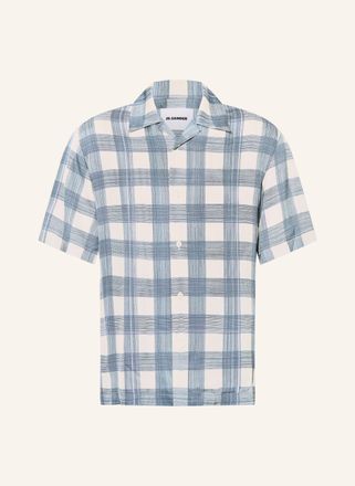 Jil Sander Resorthemd Comfort Fit Aus Satin blau