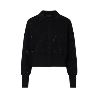 Liu Jo Strickjacke mit Strasssteinen - - Knitwear - Damen - Schwarzk - S