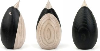Novoform Dekofigur - Holzfigur - Penguin - Pinguin - Eschenholz - von Hand gefertigt - Maße (ØxH): 4,7 x 8,5 cm - 1 Stück