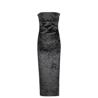 CHB Christian Boaro Velvet Longuette Kleid - - Dresses - Damen - Schwarzk - 2XS