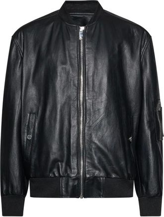 John Richmond Homme, Vestes, Noir, Taille: XL Blouson de motard avec fermeture &eacute;clair sur le devant et finition brillante
