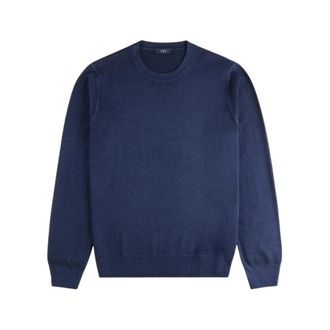 Fay Rundhals-Strickware - - Knitwear - Herren - Blau - XL