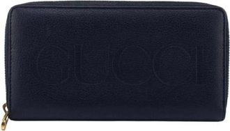 Gucci unisex, Pre-owned, Bleu, Taille: ONE Size Portefeuille en cuir Pre-owned