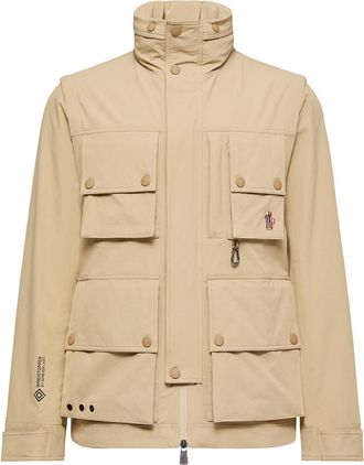 Moncler Moncler Lione Hooded 2-in-1 Field Jacket, Men, Beige, Size: 1