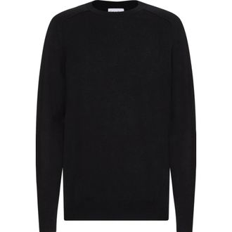 Calvin Klein Modernes Modal-Rundhals-Sweatshirt - - Knitwear - Herren - Schwarzk - S