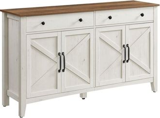 Vasagle Vasagle - Buffet, Meuble de Rangement avec Tiroir, Meuble de Cuisine, avec Portes, &Eacute;tag&egrave;re R&eacute;glable, Style Campagne, pour Salon, Salle &agrave; Manger, 40 x