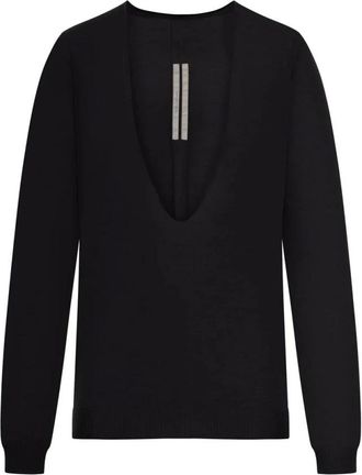 Rick Owens Femme, Pulls, Noir, Taille: 40 FR Extreme V Neck Pull