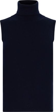 Malo roll-neck sleeveless top - Blau