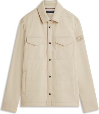 Tommy Hilfiger Sweat-Overshirt mit Steppmuster und Label-Aufn&auml;her in