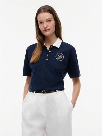 Tommy Hilfiger Polo coupe standard &agrave; boutons dor&eacute;s