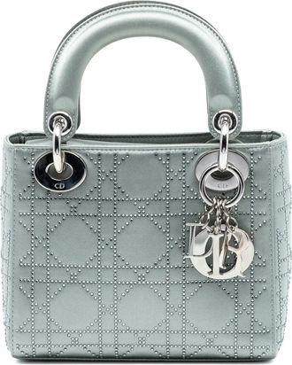 Dior Hobo Bags - Mini Satin Cannage Strass Crystal Embellished Lady - Gr. unisize - in Grau - f&uuml;r Damen