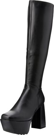 Lamoda Damen Wish Me Dead Kniehohe Stiefel, Schwarz (Black Pu), 38 EU