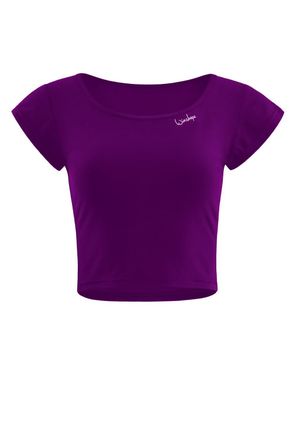 Winshape Winshape Damen Functional Light and Soft Cropped Kurzarmshirt Aet137ls T-Shirt, Dark Plum, XXL EU
