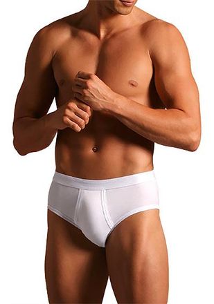 Novila Herren Sport-Slip weiß Ägyptische Baumwolle unifarben