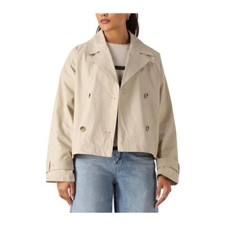 Selected Beiger Kurz Trenchcoat Eleganter Stil - - Jackets - Damen - Beige - 2XL