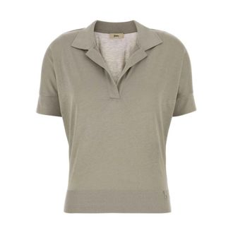 Herno Polohemd aus Baumwollmischung - - Tops - Damen - Grau - L