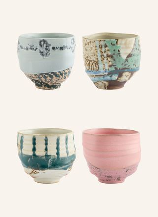 HKliving Hkliving 4er-Set Becher braun