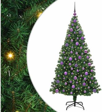 vidaXL K&uuml;nstlicher Weihnachtsbaum mit 300 LEDs mit St&auml;nder Gr&uuml;n 180 cm vidaXL