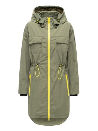 Marikoo Damen Mantel &Uuml;bergangsjacke Tr&uuml;ffelbonbon mit Kapuze