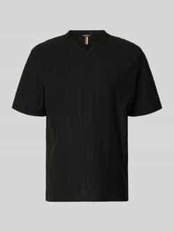 Antony Morato T-Shirt mit Strukturmuster und V-Ausschnitt