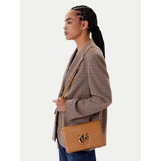 Pinko Handtasche PINKO Love Click Classic PE 25 PLTT 100063 A0GK Braun