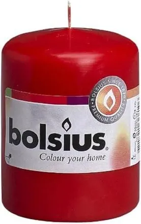 Bolsius Bolsius Glatte Stumpenkerzen - Rot - 10 Stück - 8 cm - Dekorative Haushaltkerzen - Länge Brenndauer 17 Stunden - Unparfümierte
