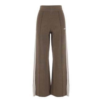 Autry Viscose-Blend Hose Mit Logo - - Trousers - Damen - Braun - S