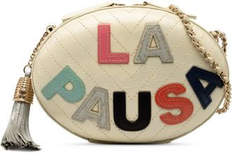 Chanel Hobo Bags - Chevron Lambskin La Pausa Evening Bag - Gr. unisize - in Wei&szlig; - f&uuml;r Damen