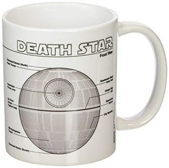 Star Wars Death Star Sketch Unisex Tasse Standard Keramik 0,3 l Fan-Merch, Filme, 1 St&uuml;ck (1er Pack)