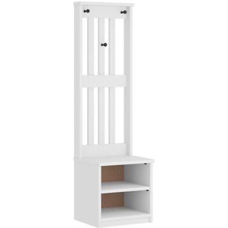 vidaXL Portemanteau sandens blanc 45x40x159,5 cm bois massif pin - Vidaxl