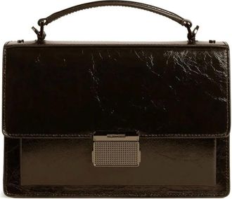 Golden Goose Femme, Sacs, Noir, Taille: ONE Size Sac &agrave; main structur&eacute; en cuir avec poign&eacute;e sup&eacute;rieure