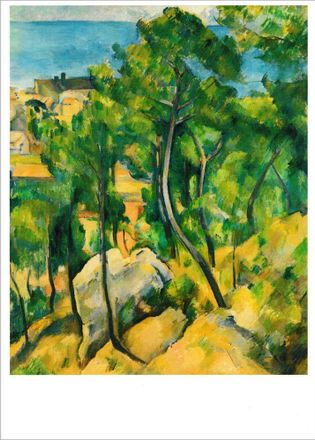 Generic Kunstkarte Paul C&eacute;zanne Blick auf das Meer bei LEstaque
